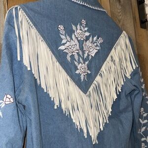 Chasing Unicorns | Jackets & Coats | Nwot Chasing Unicorns Denim Blazer ...